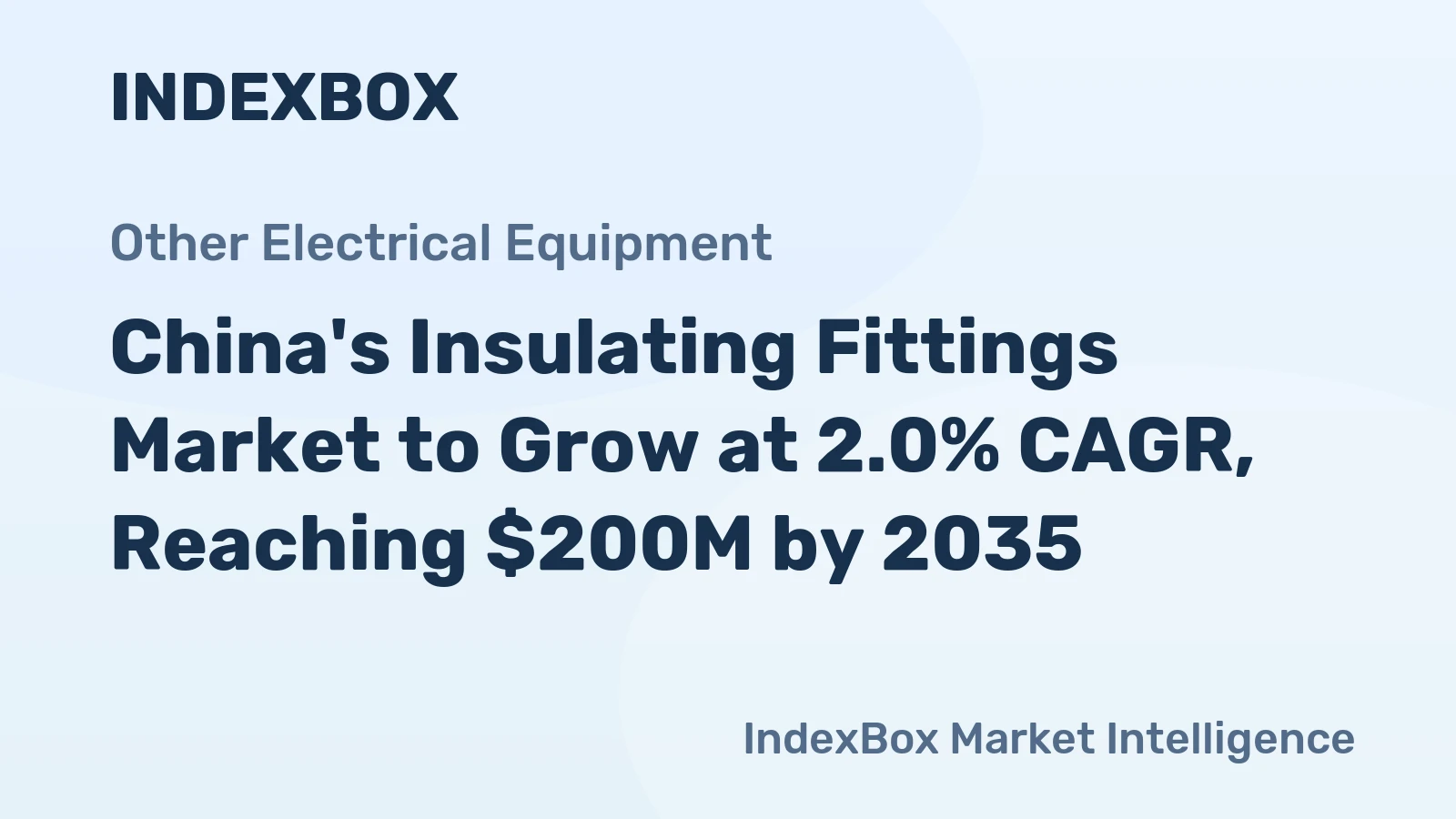 China's Insulating Fittings Market to Grow at 2.0% CAGR, Reaching $200M by 2035