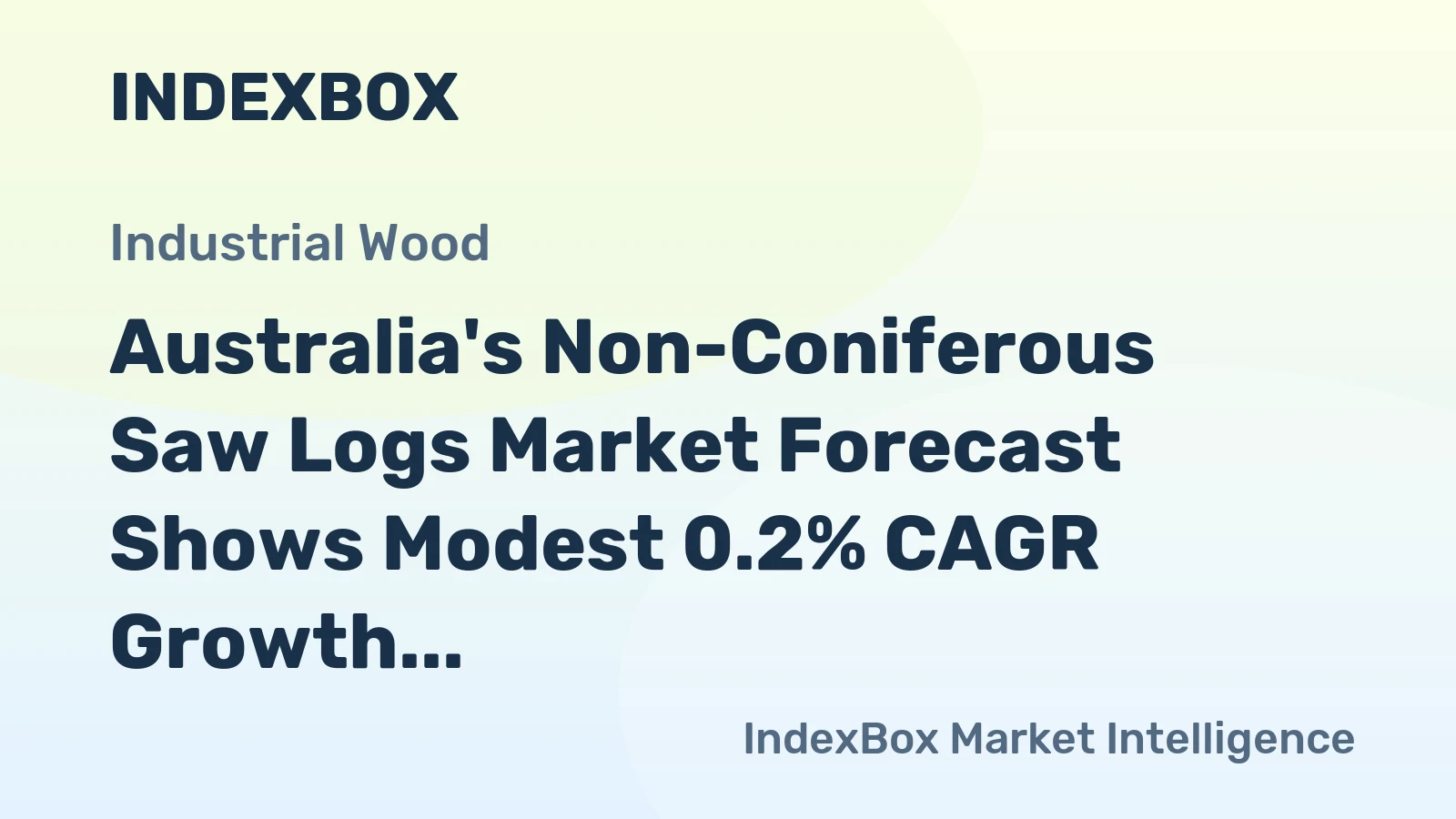 Australia's Non-Coniferous Saw Logs Market Forecast Shows Modest 0.2% CAGR Growth Through 2035