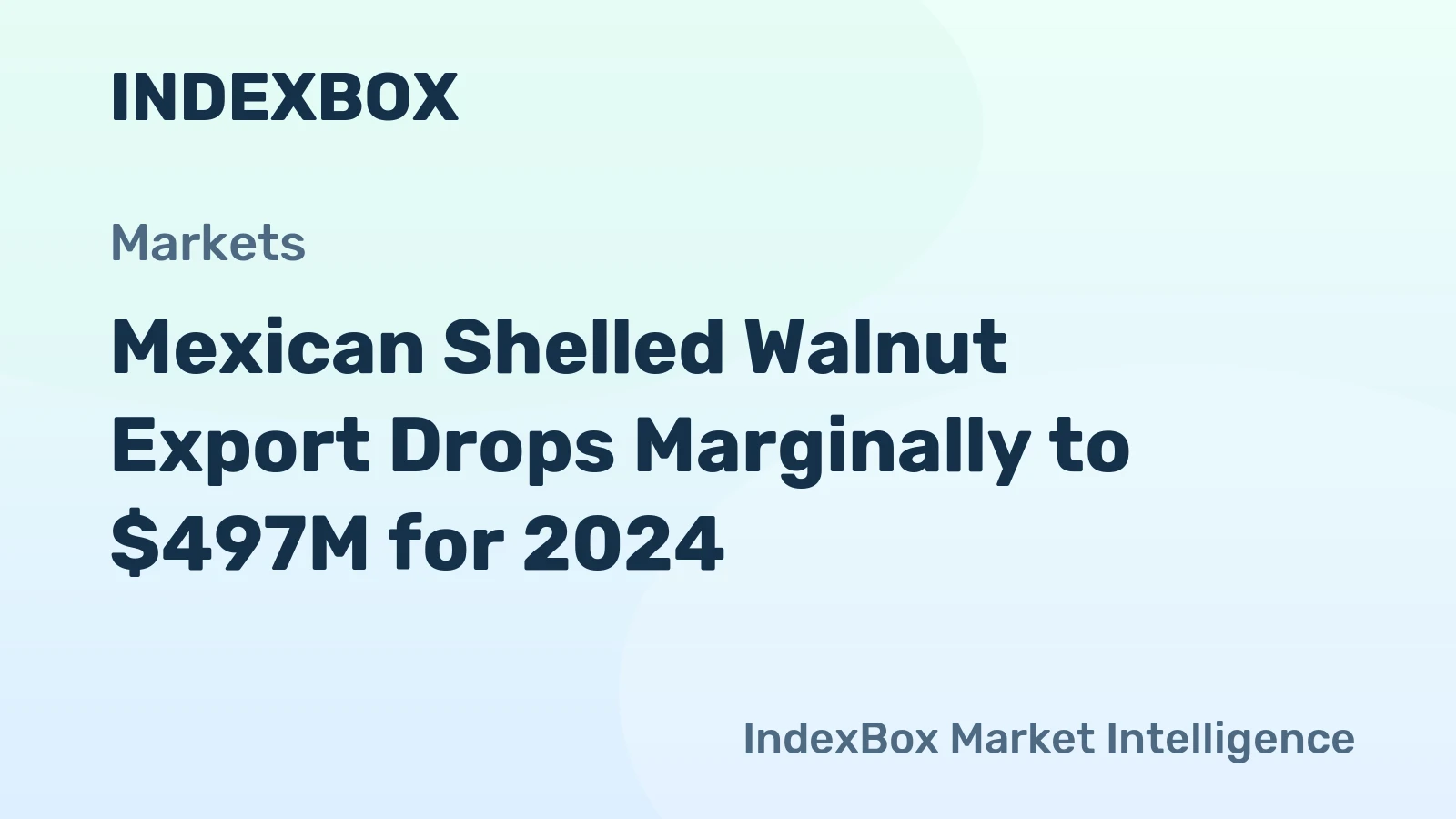 Mexican Shelled Walnut Export Drops Marginally to $497M for 2024