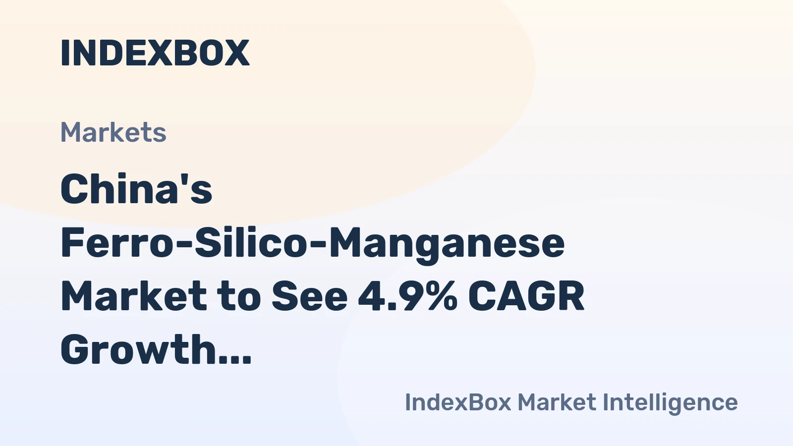 China's Ferro-Silico-Manganese Market to See 4.9% CAGR Growth, Reaching $23.2B by 2035