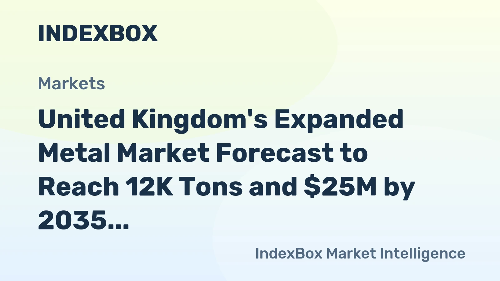 United Kingdom's Expanded Metal Market Forecast to Reach 12K Tons and $25M by 2035