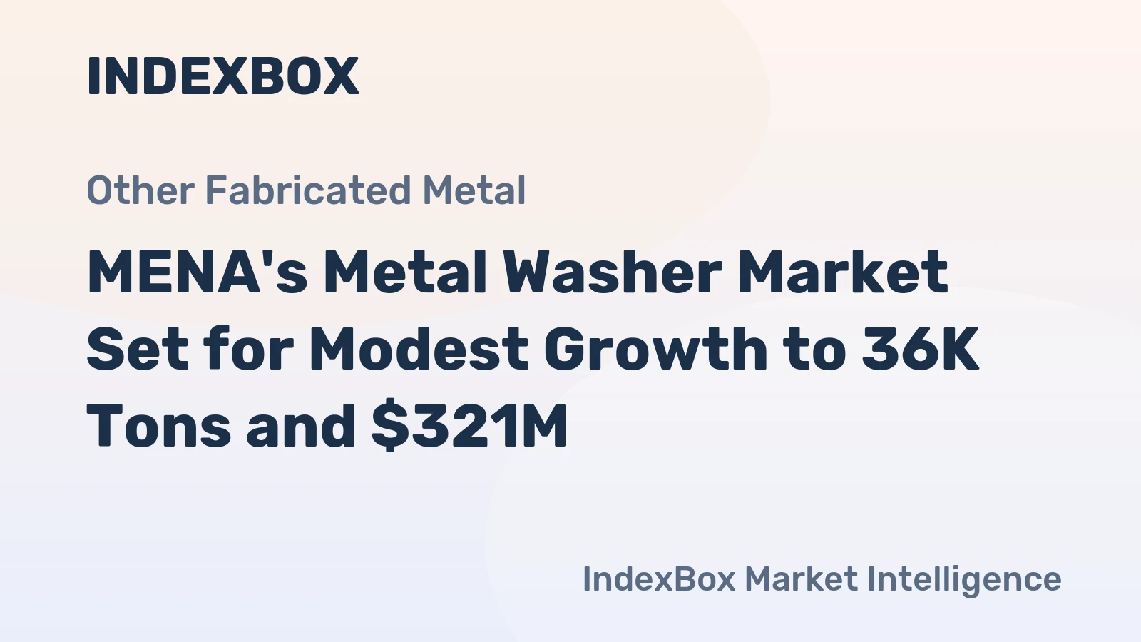 MENA's Metal Washer Market Set for Modest Growth to 36K Tons and $321M