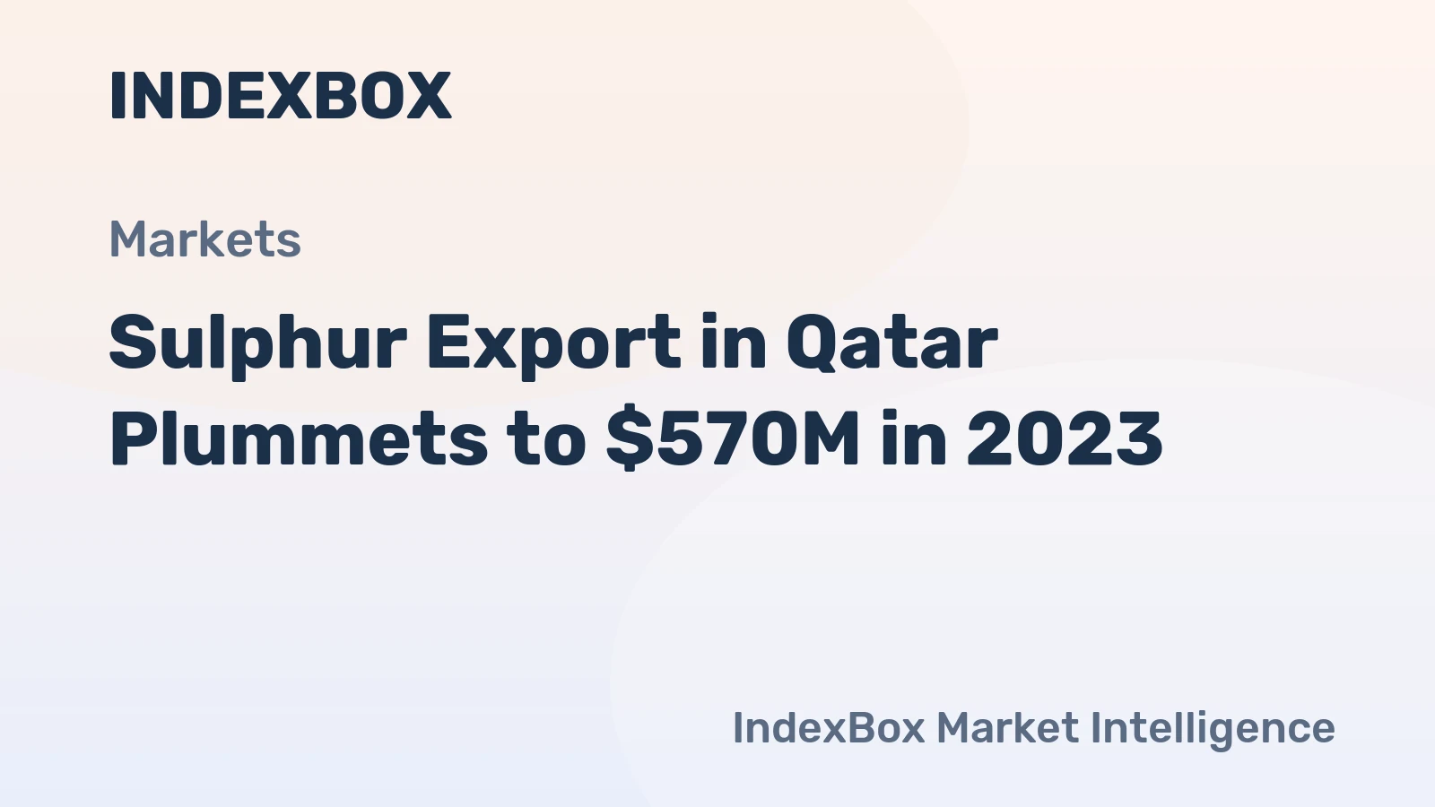 Sulphur Export in Qatar Plummets to $570M in 2023