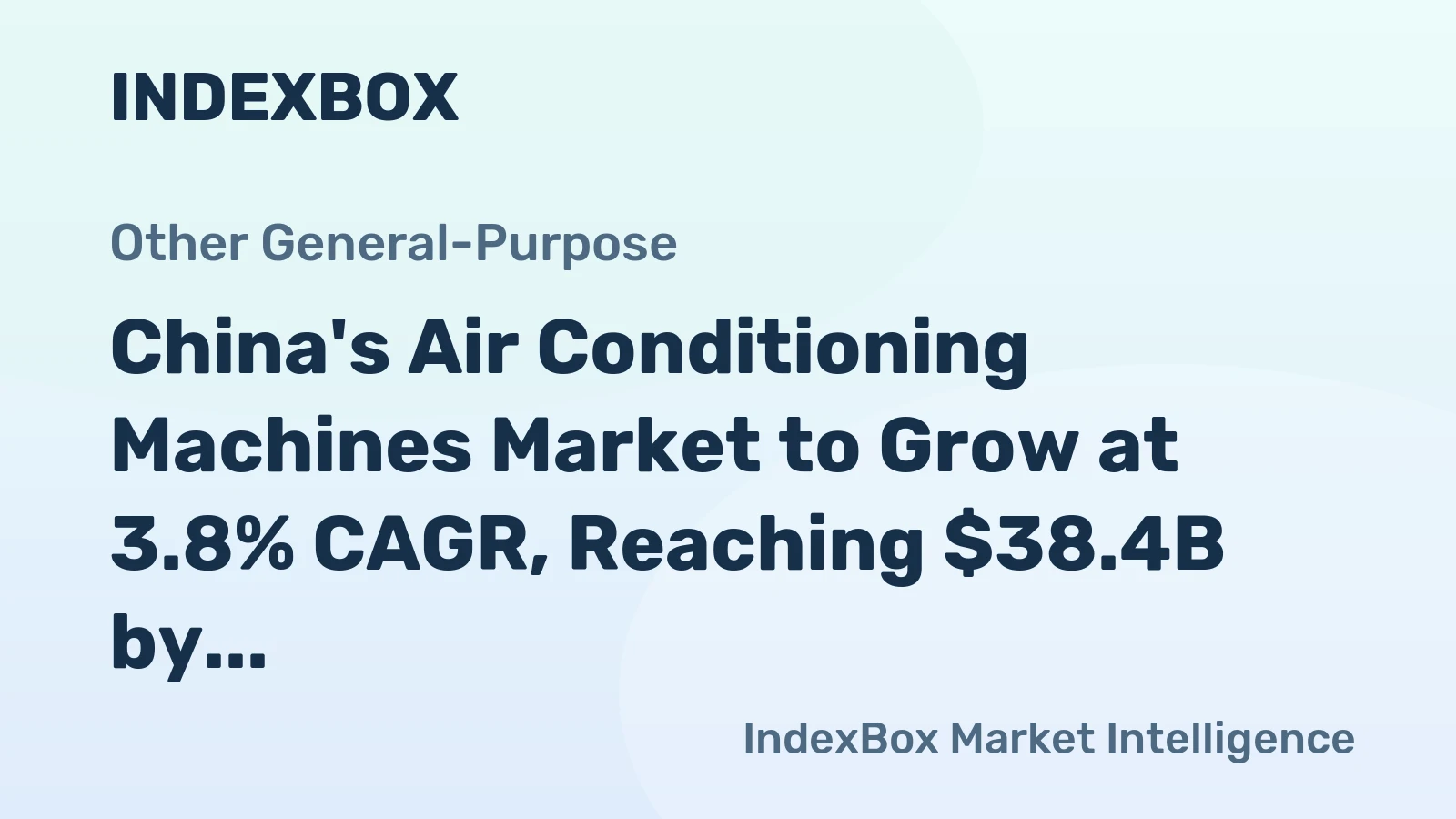 China's Air Conditioning Machines Market to Grow at 3.8% CAGR, Reaching $38.4B by 2035