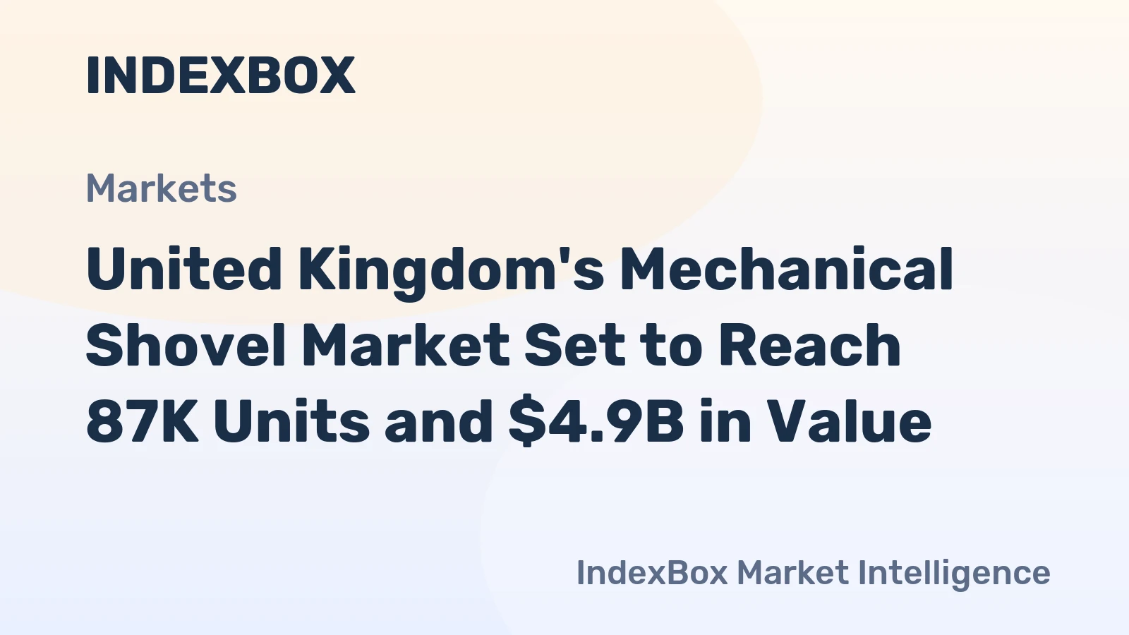 United Kingdom's Mechanical Shovel Market Set to Reach 87K Units and $4.9B in Value