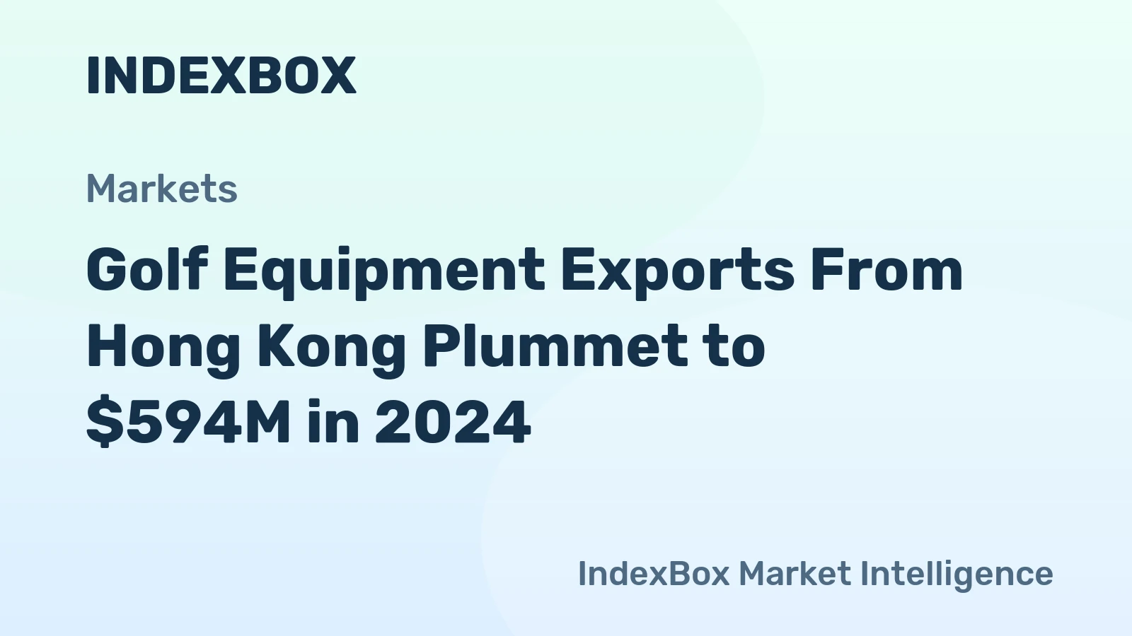 Golf Equipment Exports From Hong Kong Plummet to $594M in 2024