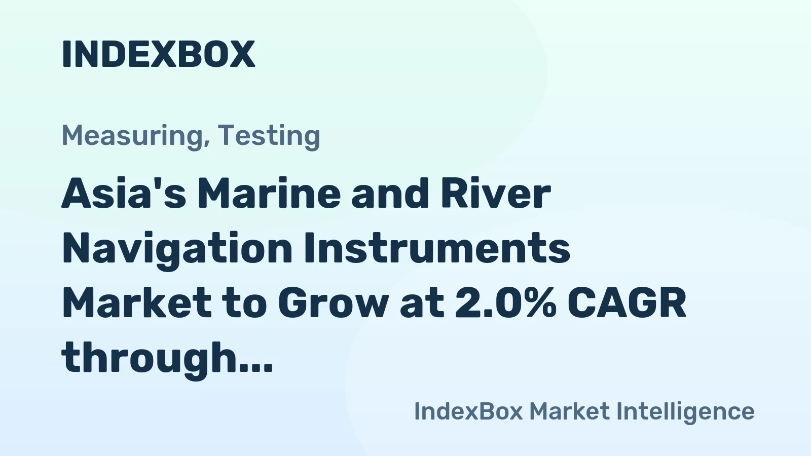 Asia's Marine and River Navigation Instruments Market to Grow at 2.0% CAGR through 2035