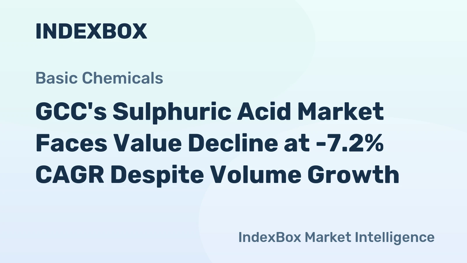 GCC's Sulphuric Acid Market Faces Value Decline at -7.2% CAGR Despite Volume Growth
