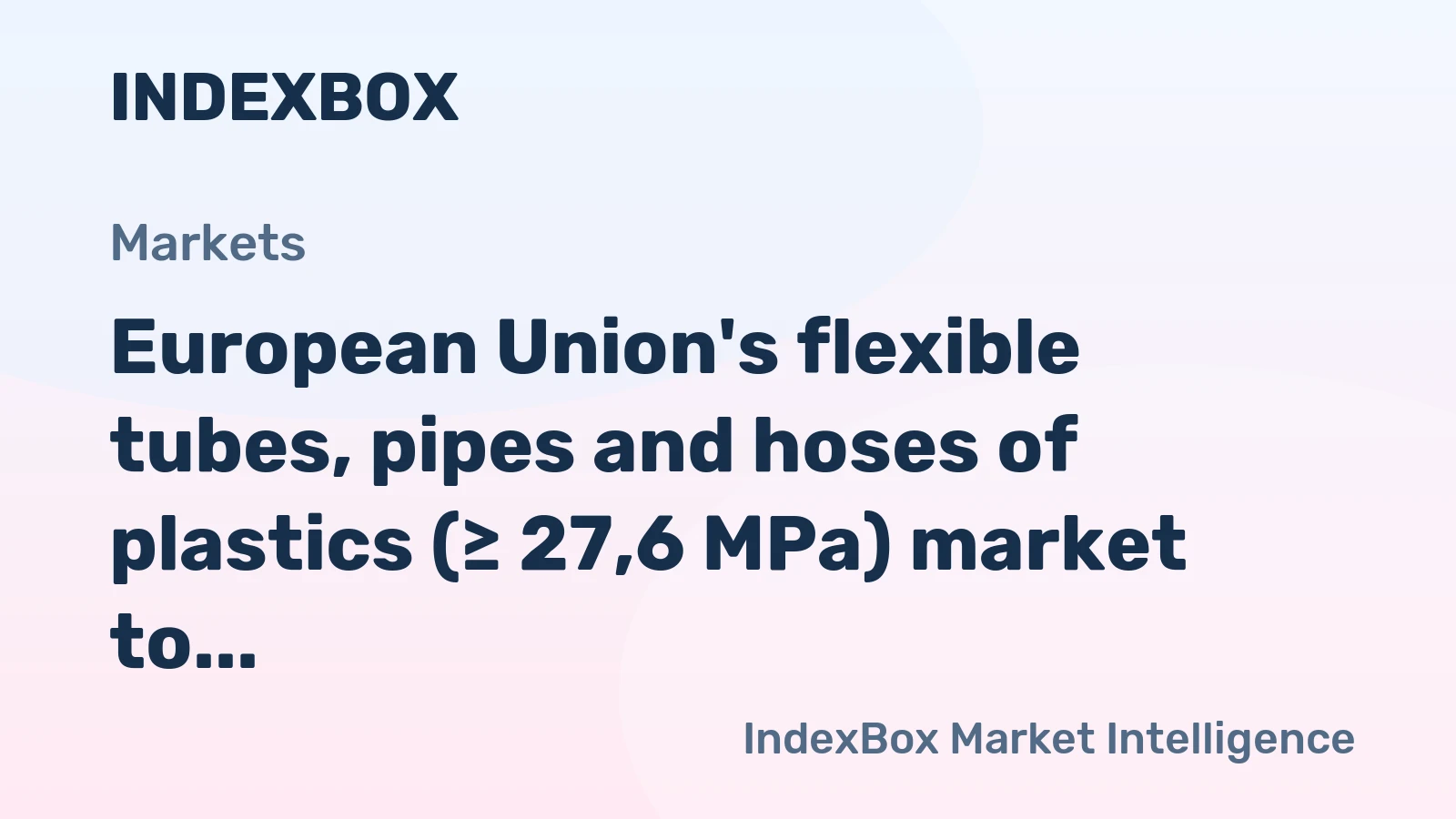 European Union's flexible tubes, pipes and hoses of plastics (≥ 27,6 MPa) market to grow at a modest CAGR of +1.3%, reaching 301K tons by 2035.