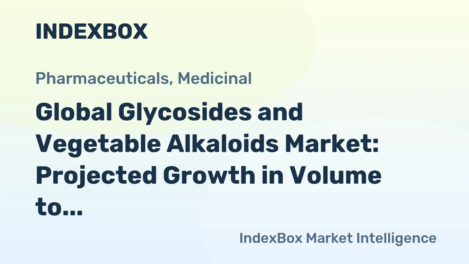 Global Glycosides and Vegetable Alkaloids Market: Projected Growth in Volume to 238K tons and Value to $16.4B by 2035