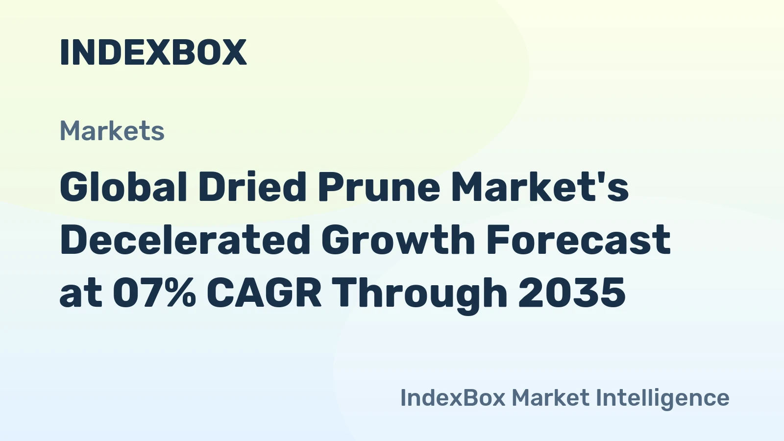 Global Dried Prune Market's Decelerated Growth Forecast at 07% CAGR Through 2035