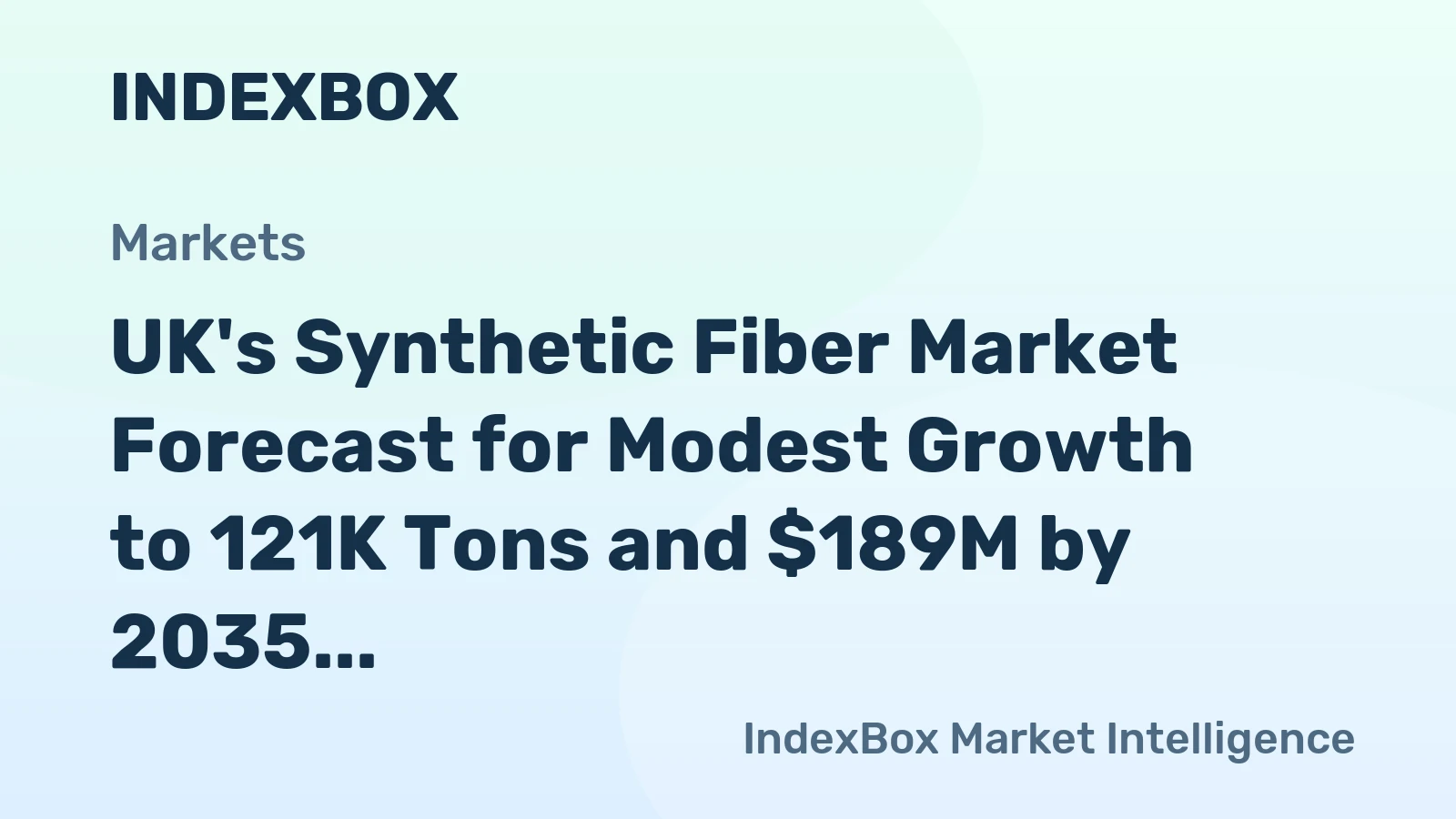 UK's Synthetic Fiber Market Forecast for Modest Growth to 121K Tons and $189M by 2035