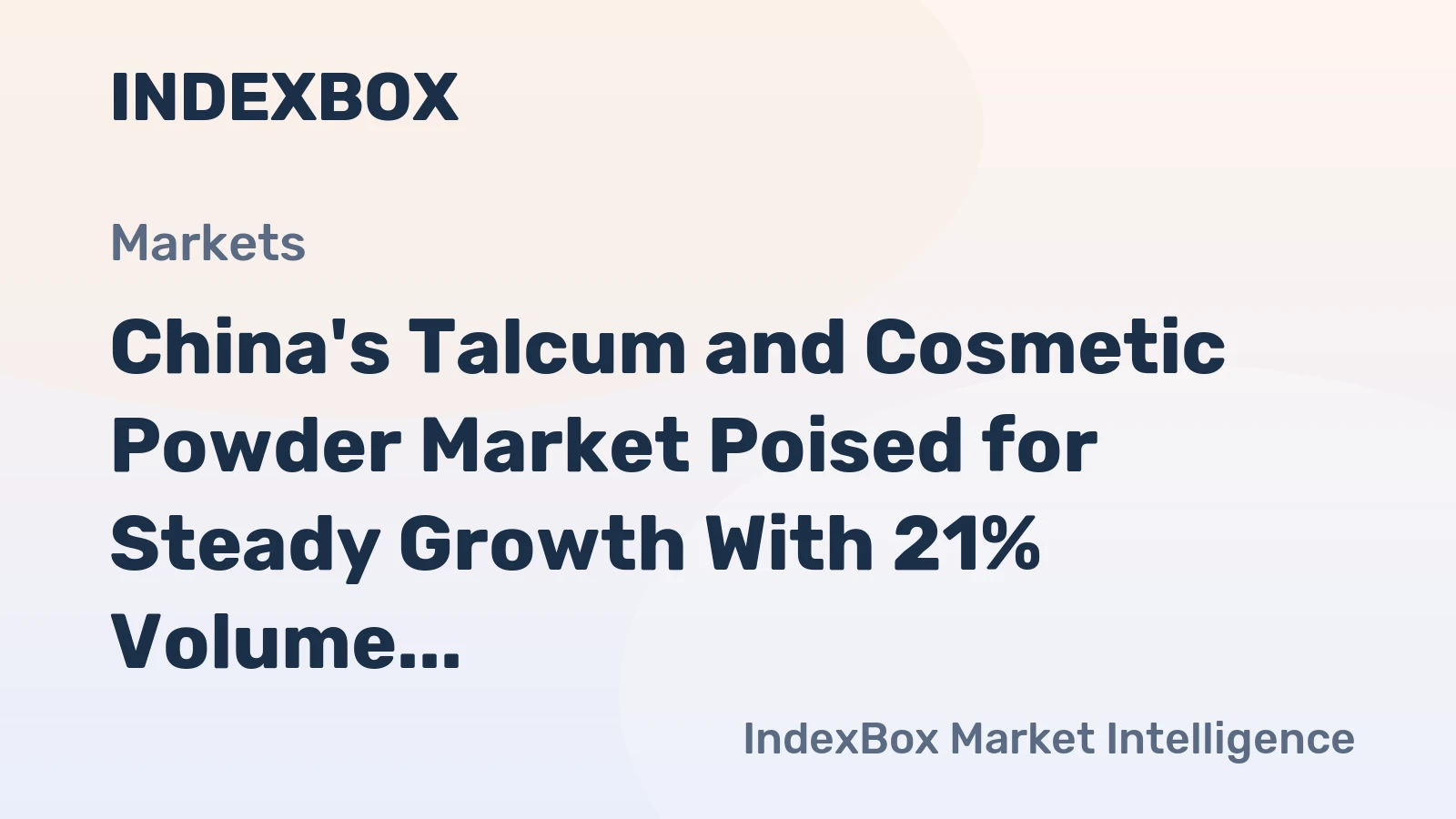 China's Talcum and Cosmetic Powder Market Poised for Steady Growth With 21% Volume CAGR Through 2035