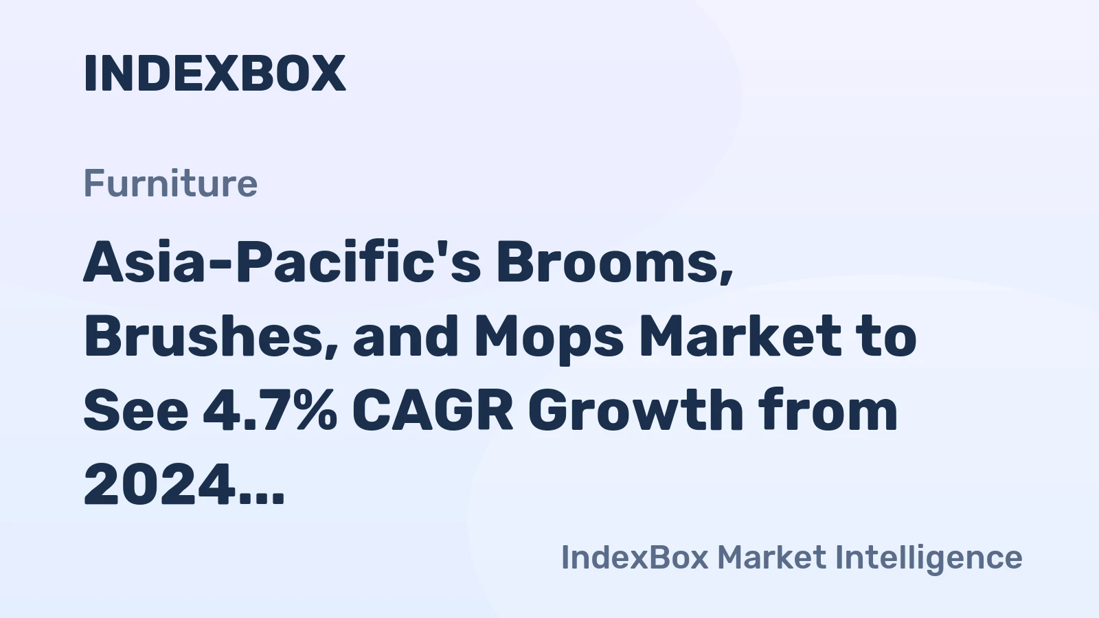 Asia-Pacific's Brooms, Brushes, and Mops Market to See 4.7% CAGR Growth from 2024 to 2035