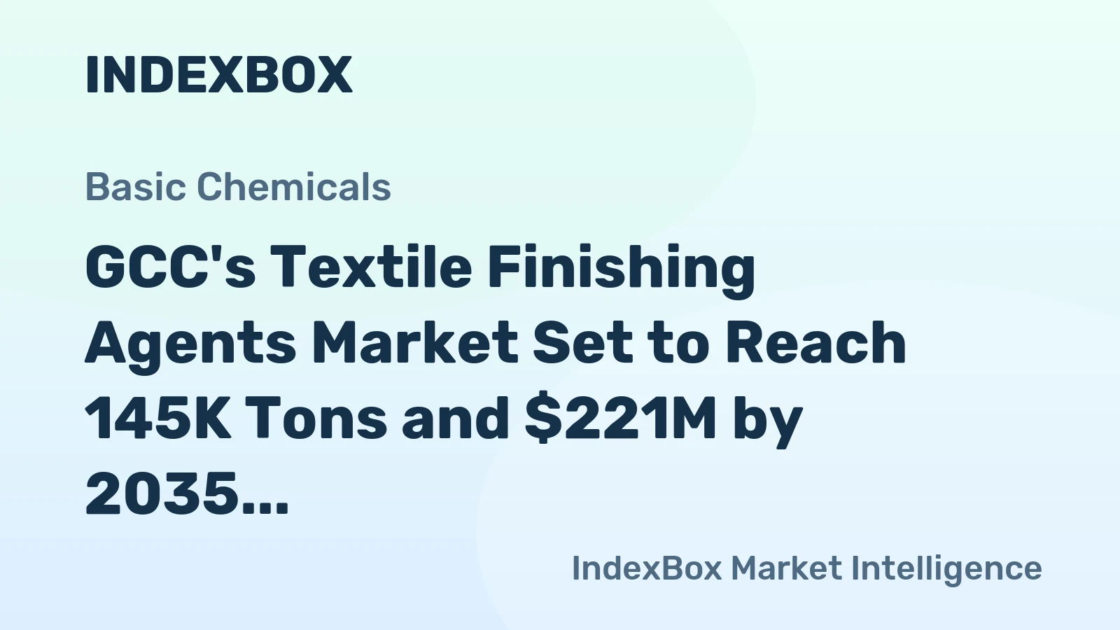 GCC's Textile Finishing Agents Market Set to Reach 145K Tons and $221M by 2035