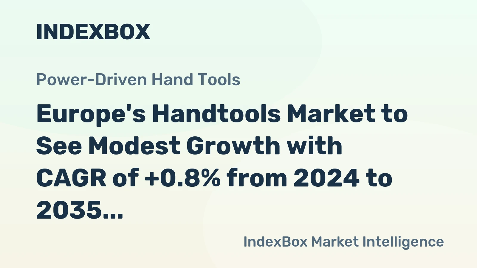 Europe's Handtools Market to See Modest Growth with CAGR of +0.8% from 2024 to 2035