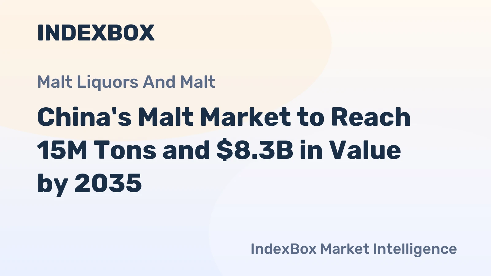 China's Malt Market to Reach 15M Tons and $8.3B in Value by 2035