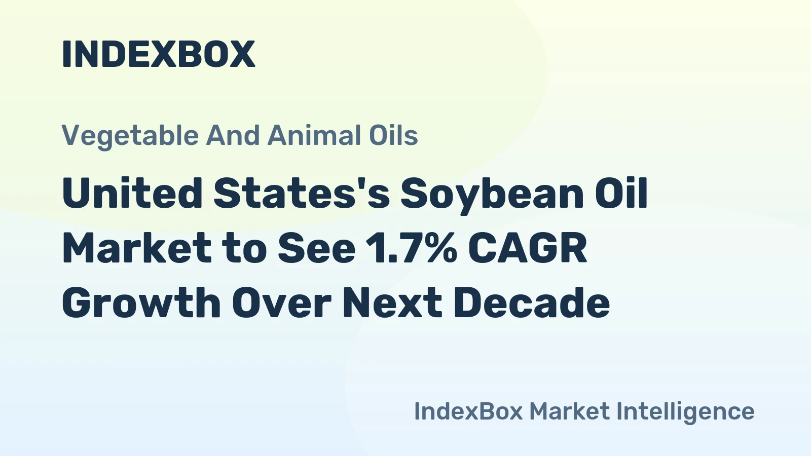 United States's Soybean Oil Market to See 1.7% CAGR Growth Over Next Decade