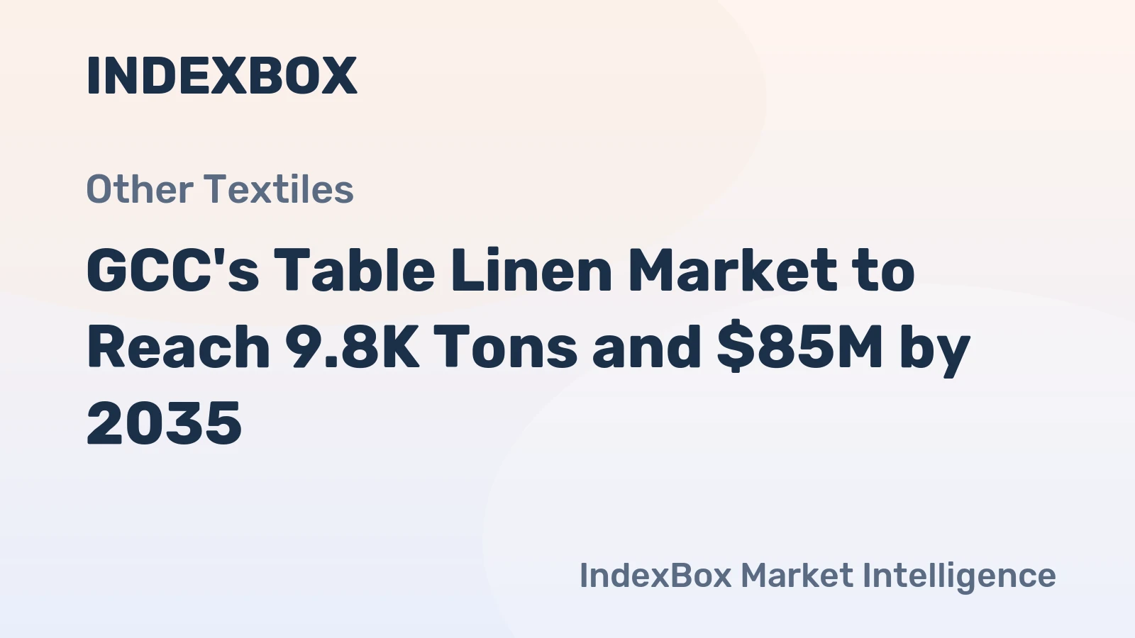 GCC's Table Linen Market to Reach 9.8K Tons and $85M by 2035