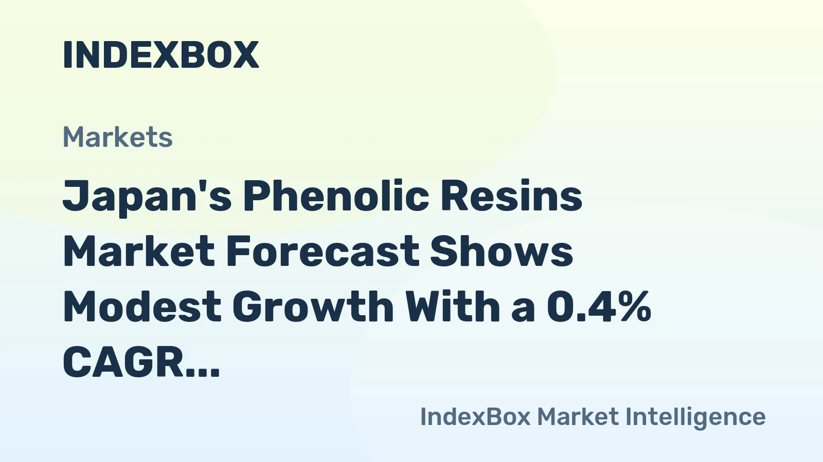 Japan's Phenolic Resins Market Forecast Shows Modest Growth With a 0.4% CAGR Through 2035