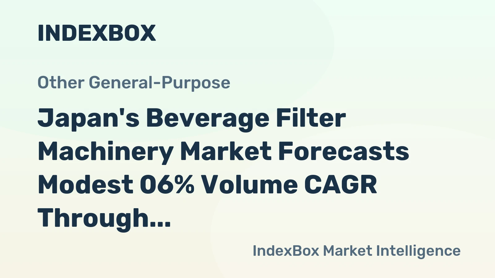 Japan's Beverage Filter Machinery Market Forecasts Modest 06% Volume CAGR Through 2035