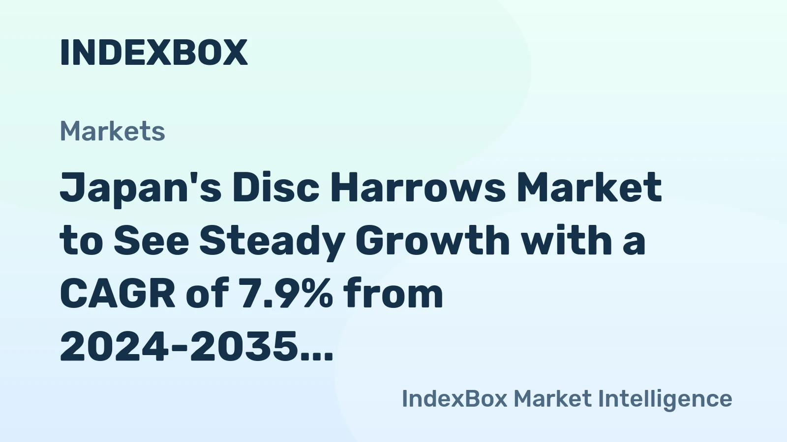 Japan's Disc Harrows Market to See Steady Growth with a CAGR of 7.9% from 2024-2035, Reaching 4.4K Units