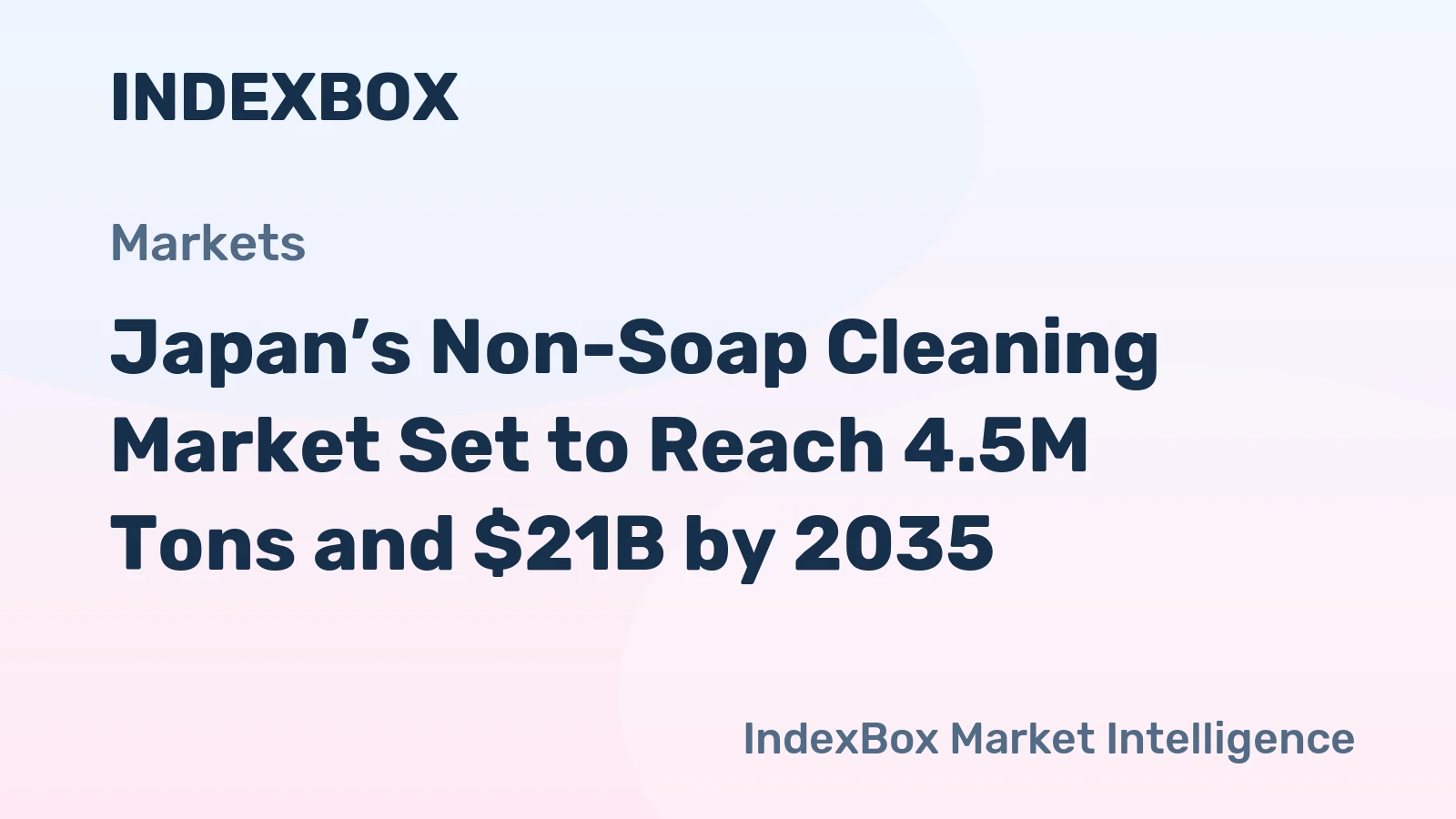 Japan’s Non-Soap Cleaning Market Set to Reach 4.5M Tons and $21B by 2035
