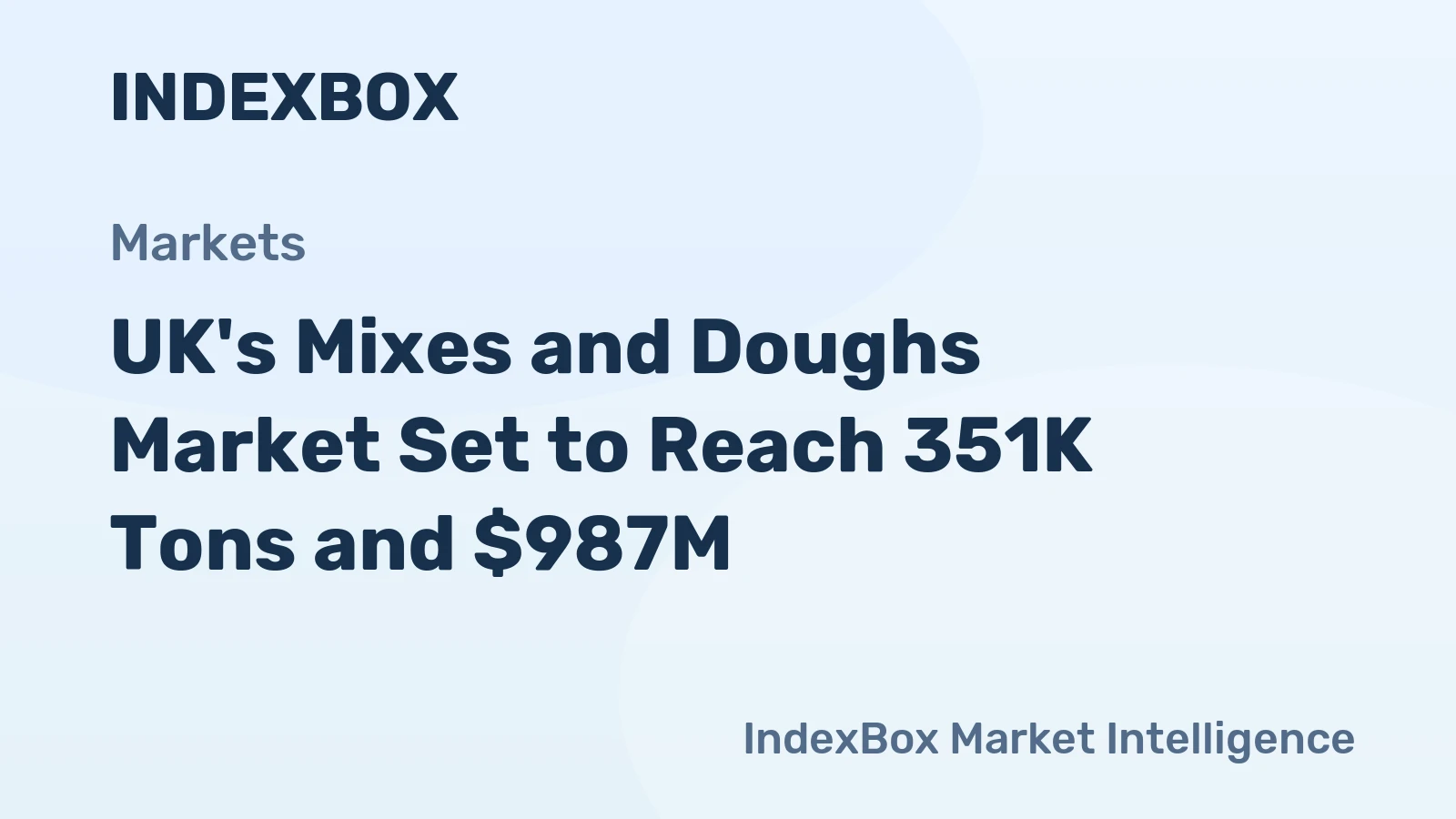 UK's Mixes and Doughs Market Set to Reach 351K Tons and $987M