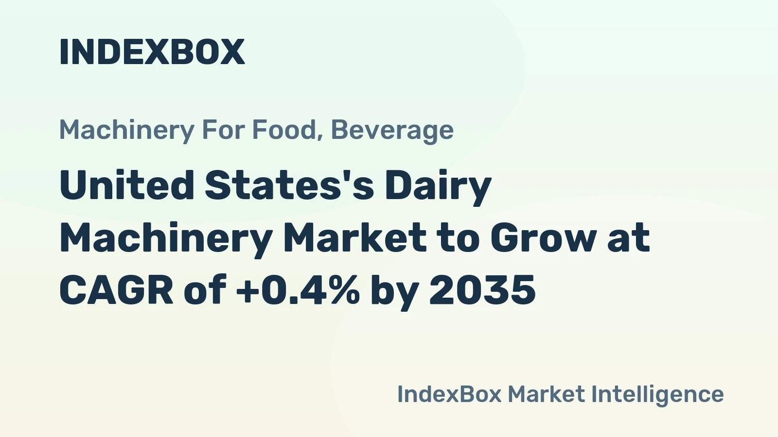 United States's Dairy Machinery Market to Grow at CAGR of +0.4% by 2035