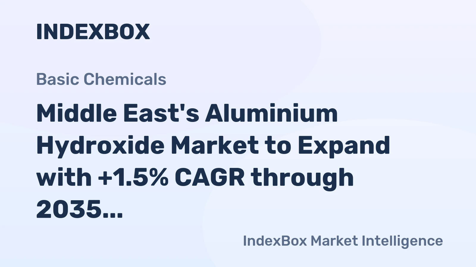Middle East's Aluminium Hydroxide Market to Expand with +1.5% CAGR through 2035, Reaching 1.5M Tons