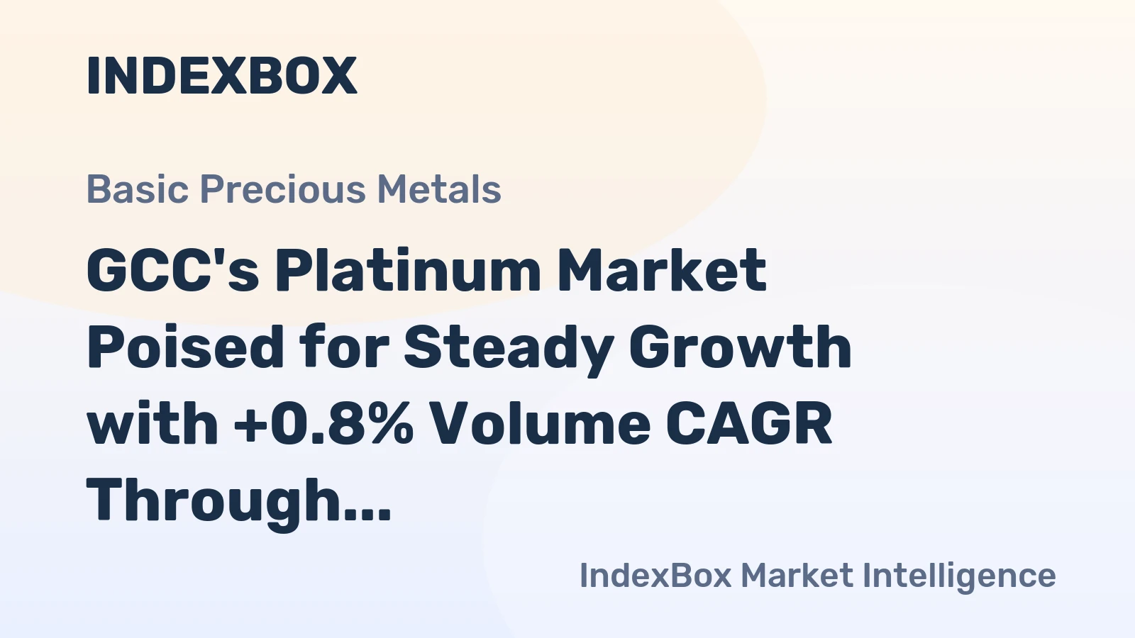 GCC's Platinum Market Poised for Steady Growth with +0.8% Volume CAGR Through 2035