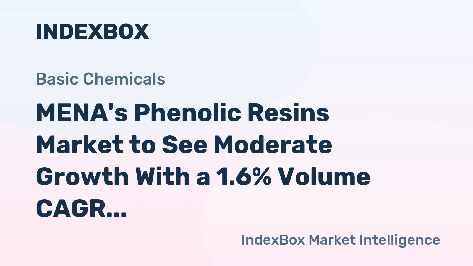 MENA's Phenolic Resins Market to See Moderate Growth With a 1.6% Volume CAGR Through 2035