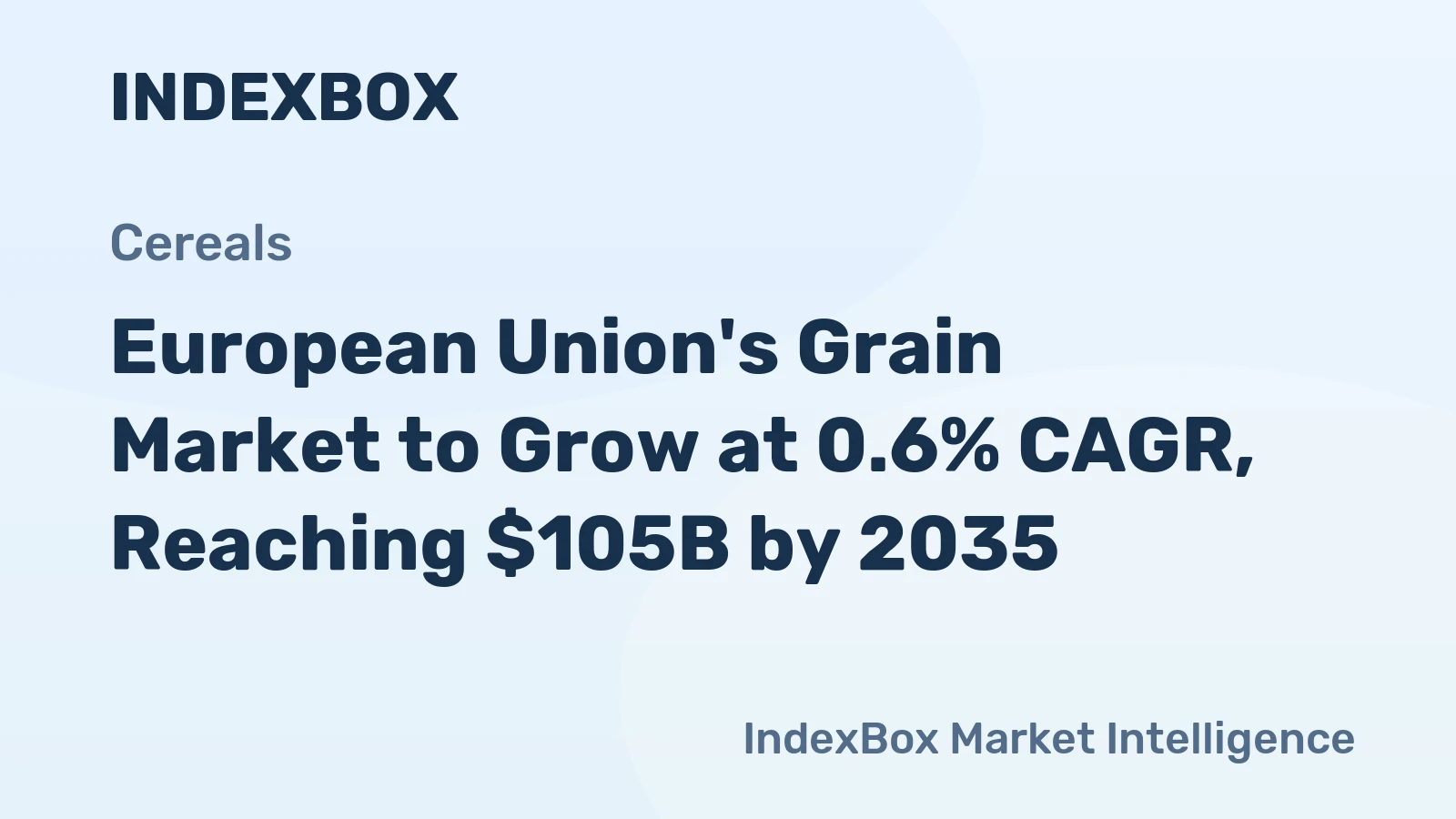 European Union's Grain Market to Grow at 0.6% CAGR, Reaching $105B by 2035