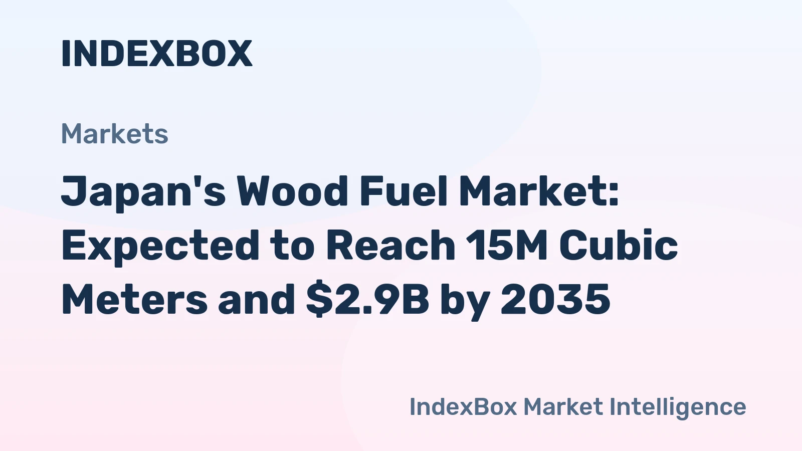 Japan's Wood Fuel Market: Expected to Reach 15M Cubic Meters and $2.9B by 2035