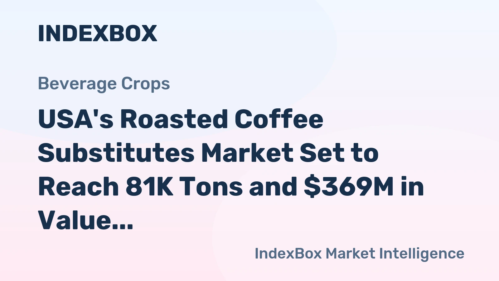 USA's Roasted Coffee Substitutes Market Set to Reach 81K Tons and $369M in Value