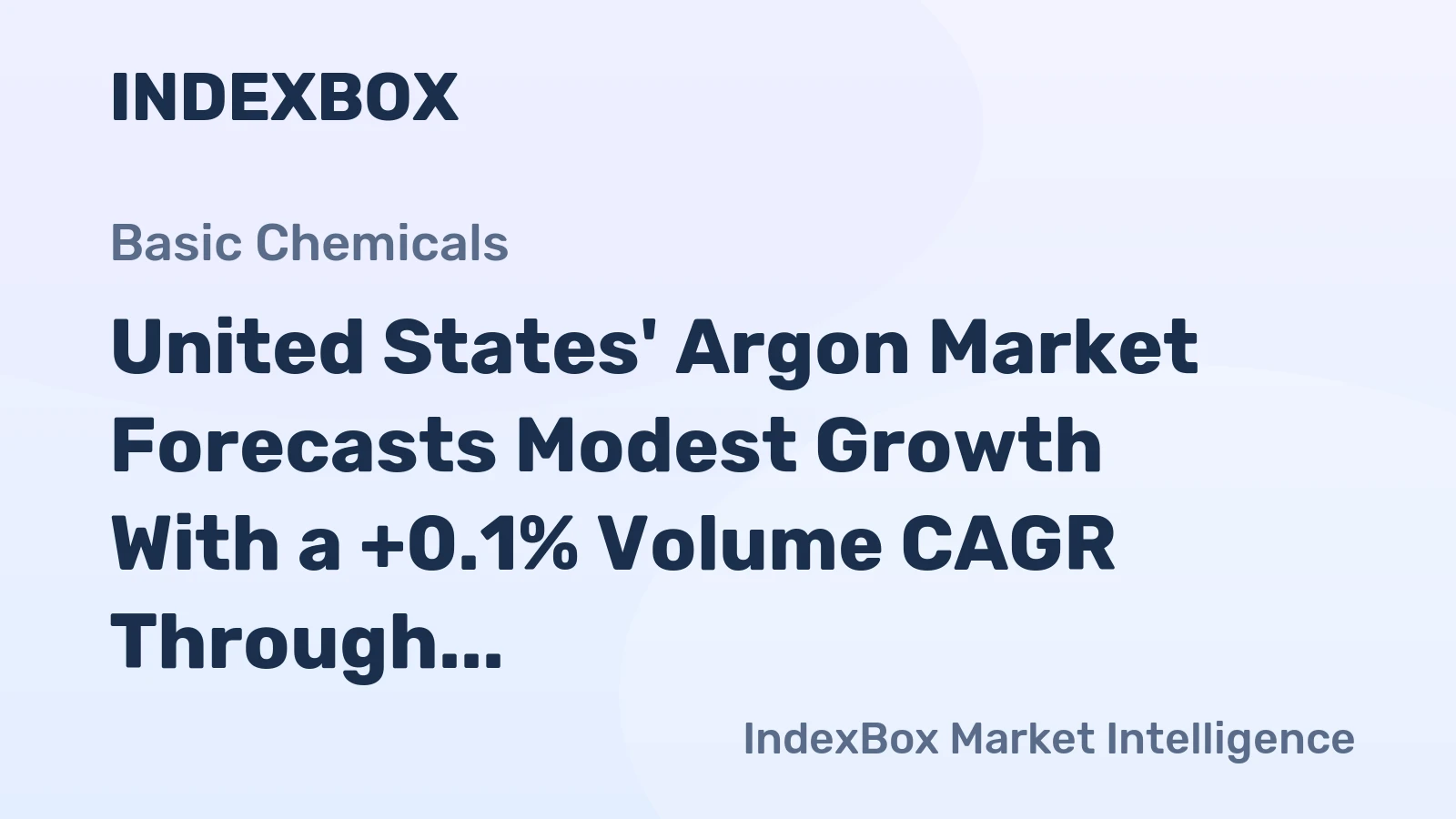 United States' Argon Market Forecasts Modest Growth With a +0.1% Volume CAGR Through 2035