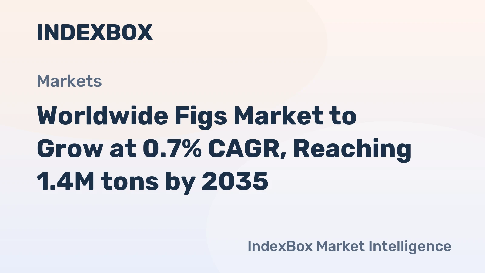 Worldwide Figs Market to Grow at 0.7% CAGR, Reaching 1.4M tons by 2035