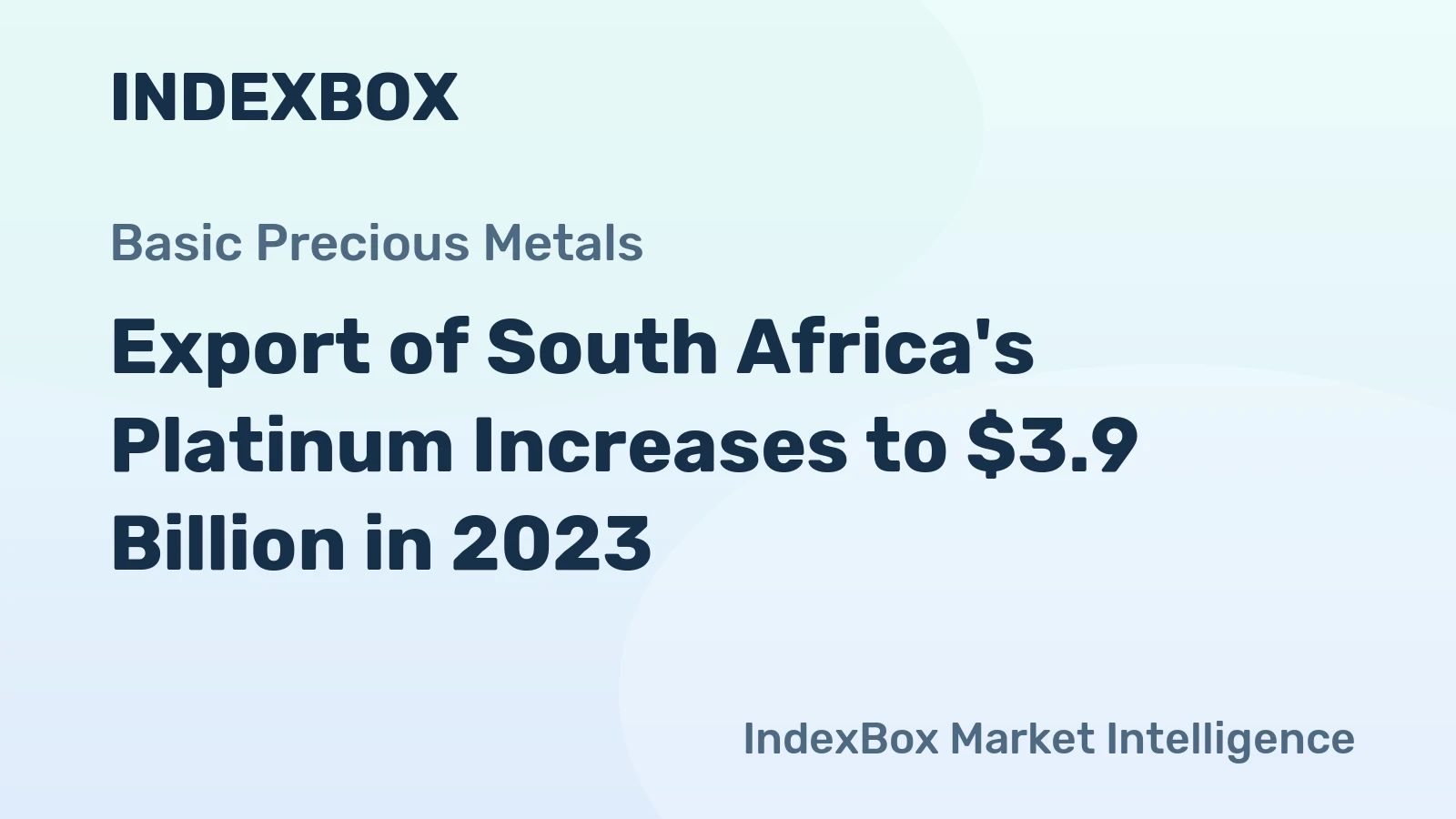 Export of South Africa's Platinum Increases to $3.9 Billion in 2023