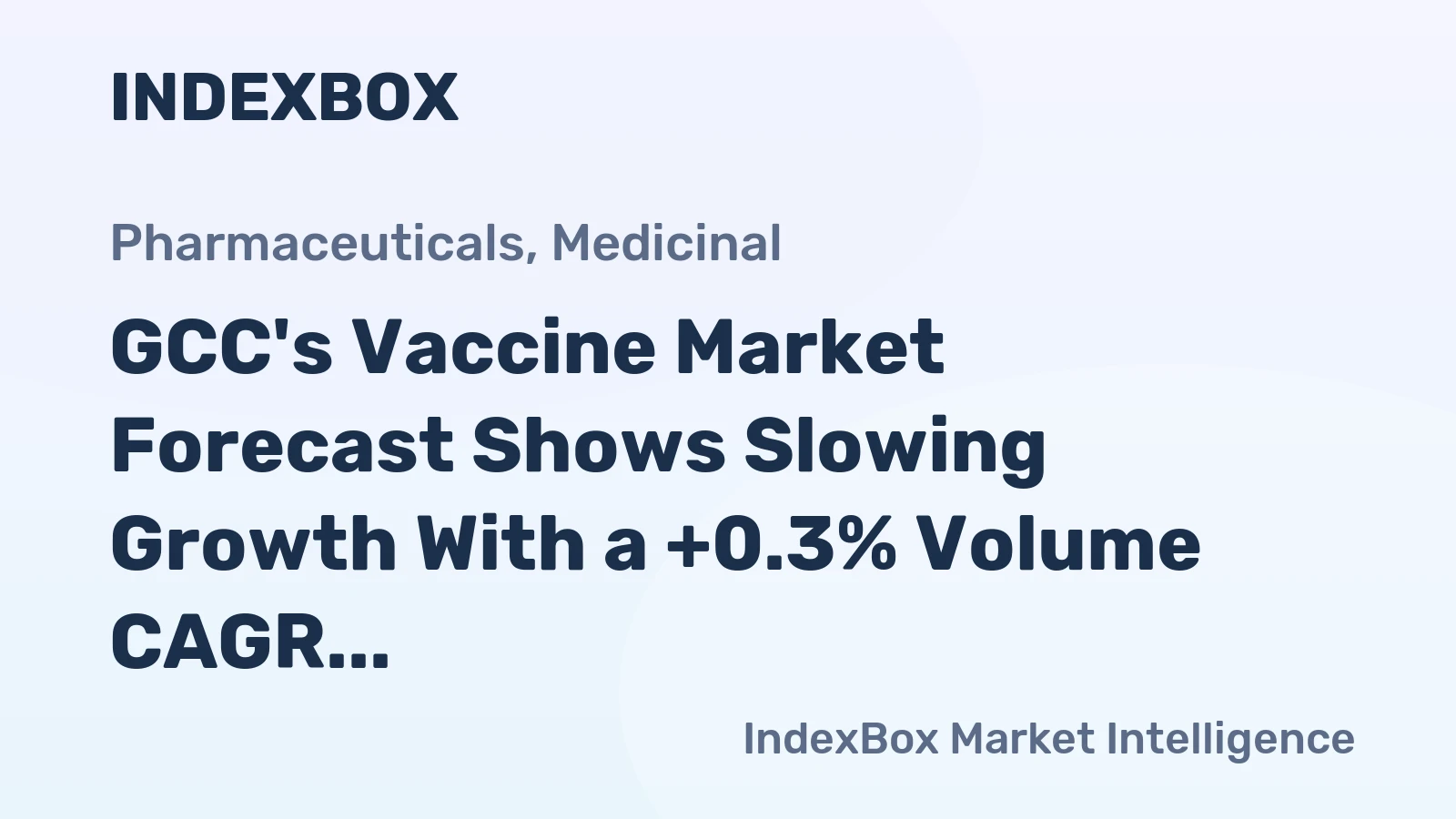 GCC's Vaccine Market Forecast Shows Slowing Growth With a +0.3% Volume CAGR Through 2035