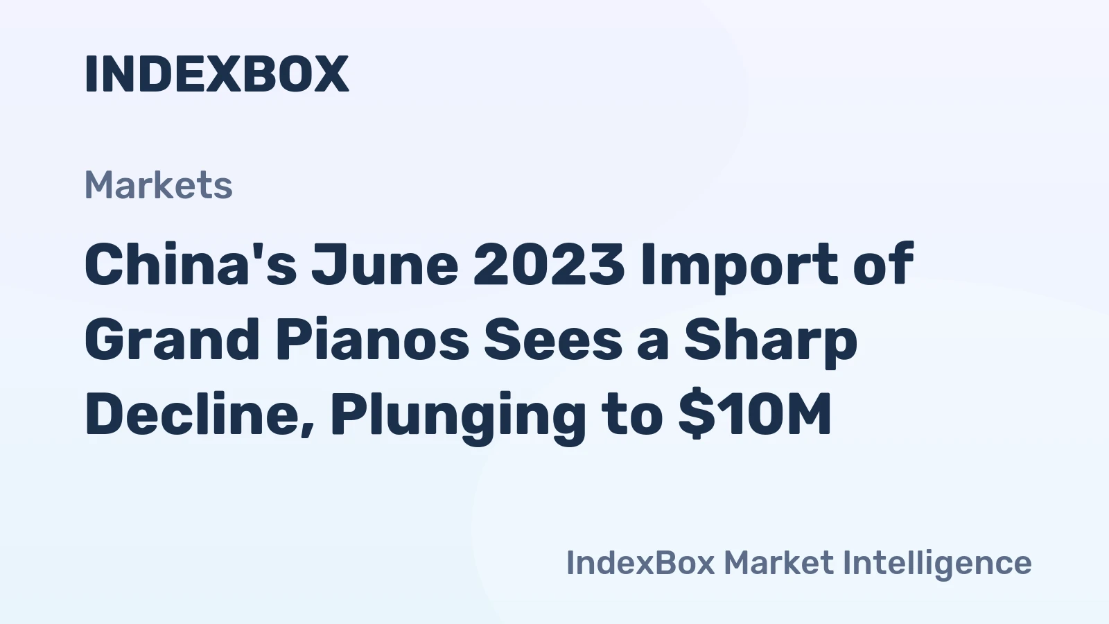 China's June 2023 Import of Grand Pianos Sees a Sharp Decline, Plunging to $10M