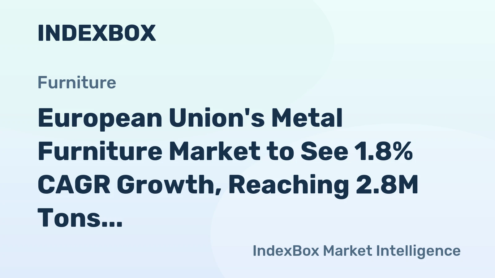 European Union's Metal Furniture Market to See 1.8% CAGR Growth, Reaching 2.8M Tons by 2035