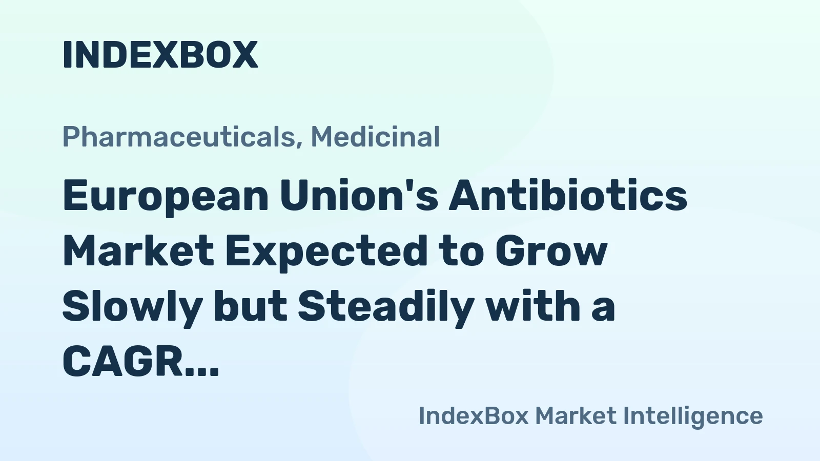 European Union's Antibiotics Market Expected to Grow Slowly but Steadily with a CAGR of +0.3% by 2035