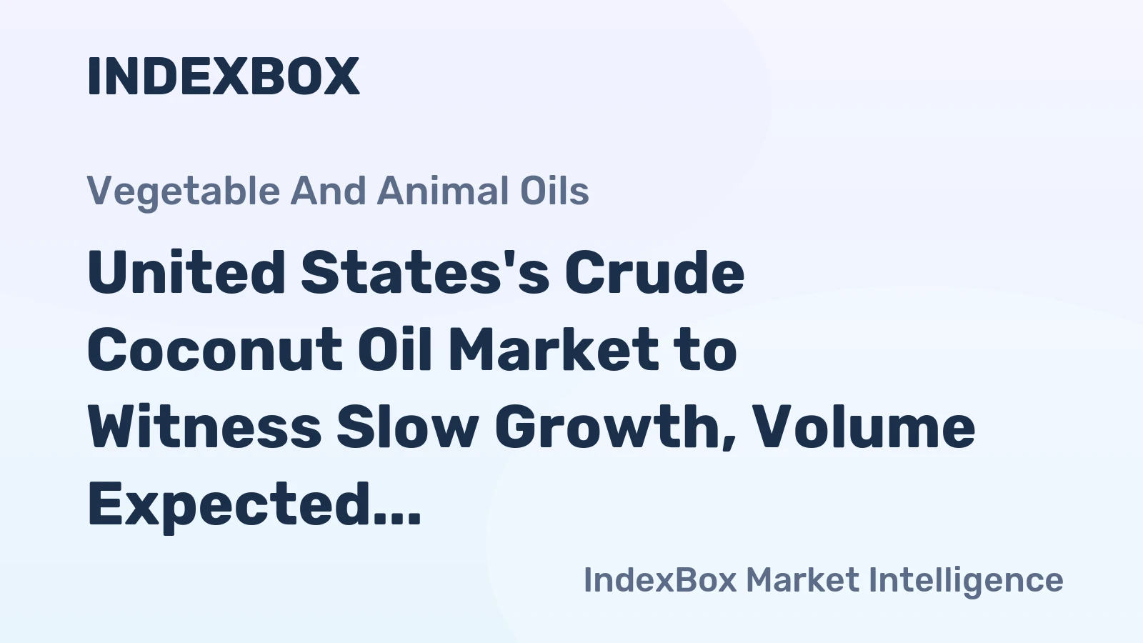 United States's Crude Coconut Oil Market to Witness Slow Growth, Volume Expected to Reach 182K tons by 2035
