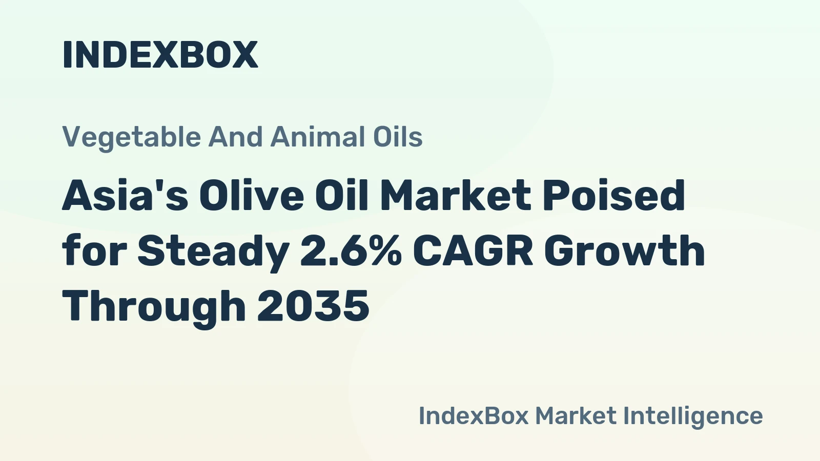 Asia's Olive Oil Market Poised for Steady 2.6% CAGR Growth Through 2035