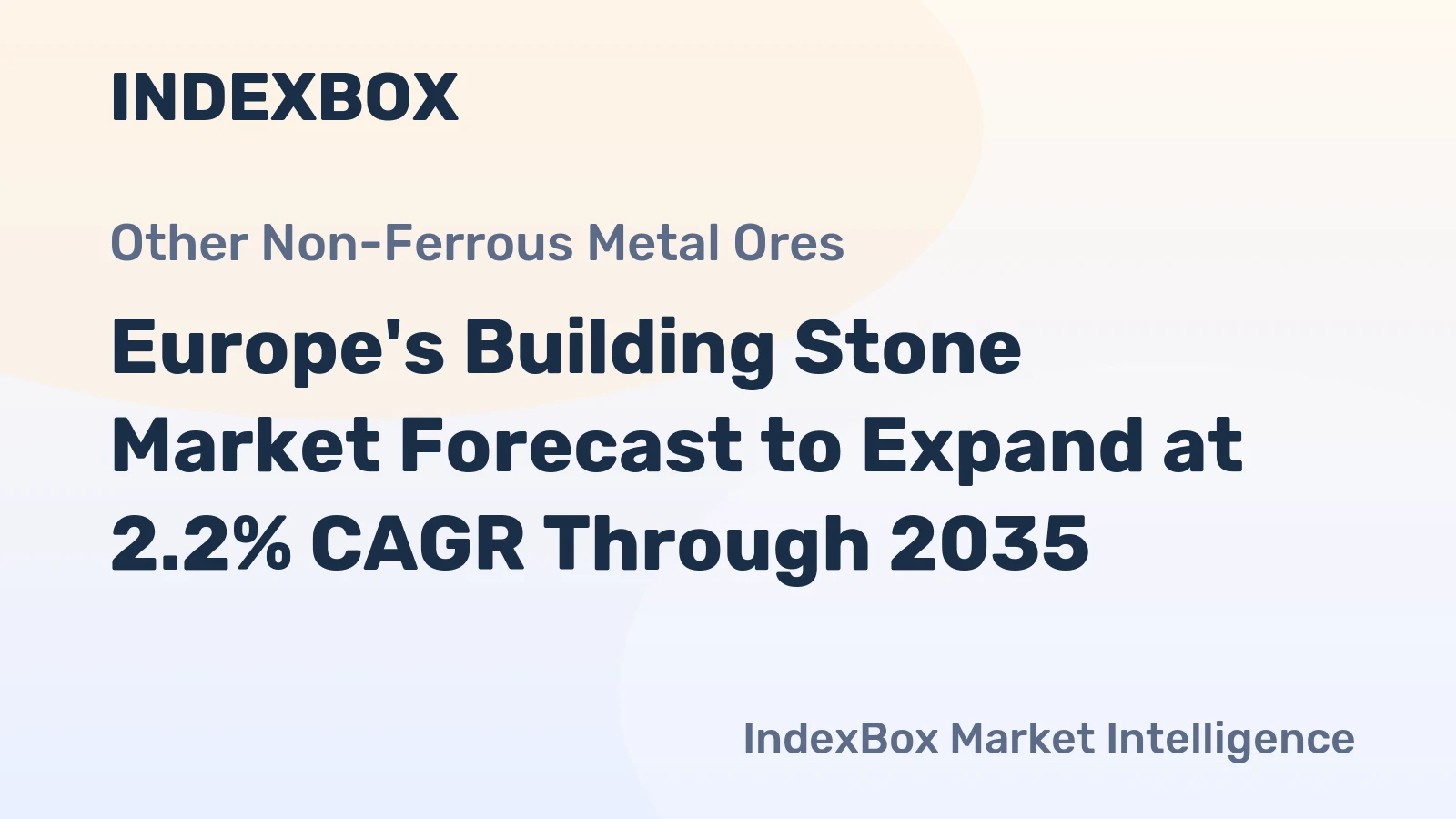 Europe's Building Stone Market Forecast to Expand at 2.2% CAGR Through 2035
