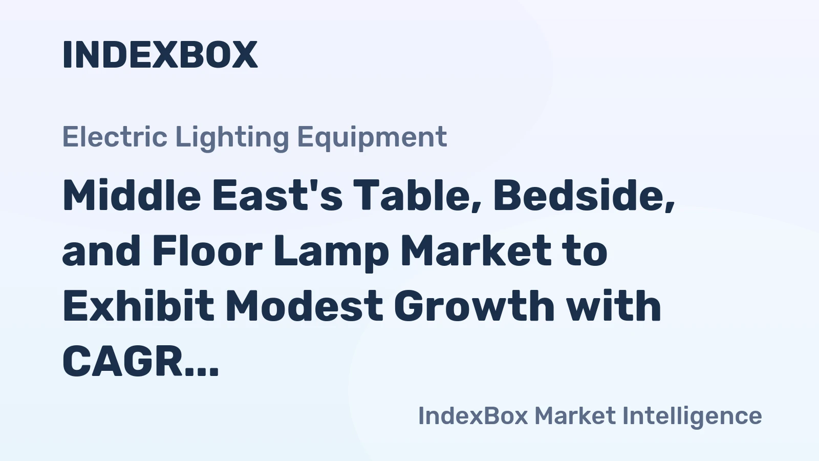 Middle East's Table, Bedside, and Floor Lamp Market to Exhibit Modest Growth with CAGR of +2.5% by 2035