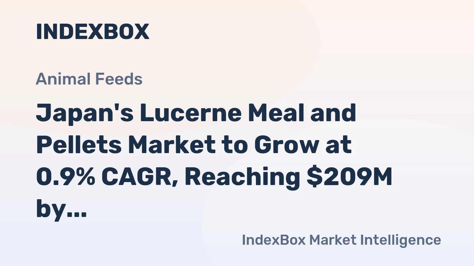 Japan's Lucerne Meal and Pellets Market to Grow at 0.9% CAGR, Reaching $209M by 2035