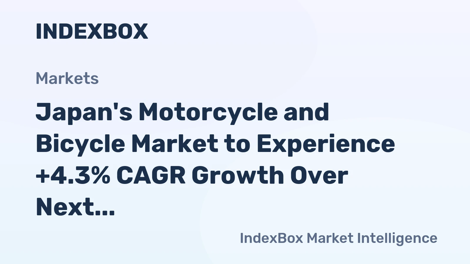 Japan's Motorcycle and Bicycle Market to Experience +4.3% CAGR Growth Over Next Decade