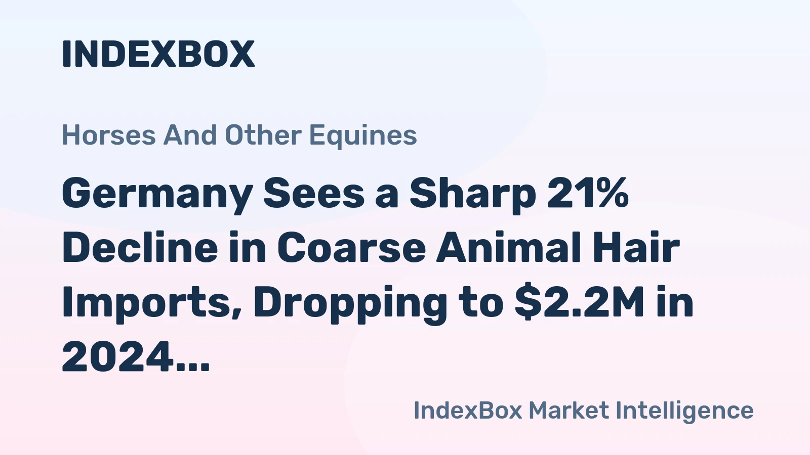 Germany Sees a Sharp 21% Decline in Coarse Animal Hair Imports, Dropping to $2.2M in 2024