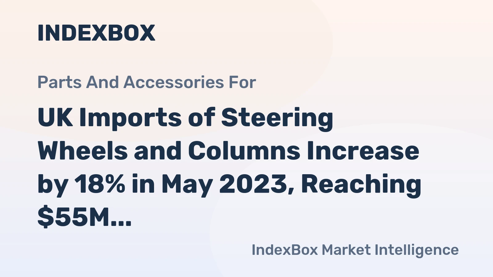UK Imports of Steering Wheels and Columns Increase by 18% in May 2023, Reaching $55M